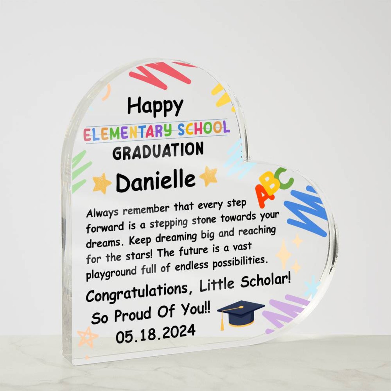 Elementary School Graduation Personalized Plaque for 5th Grade Graduate ...