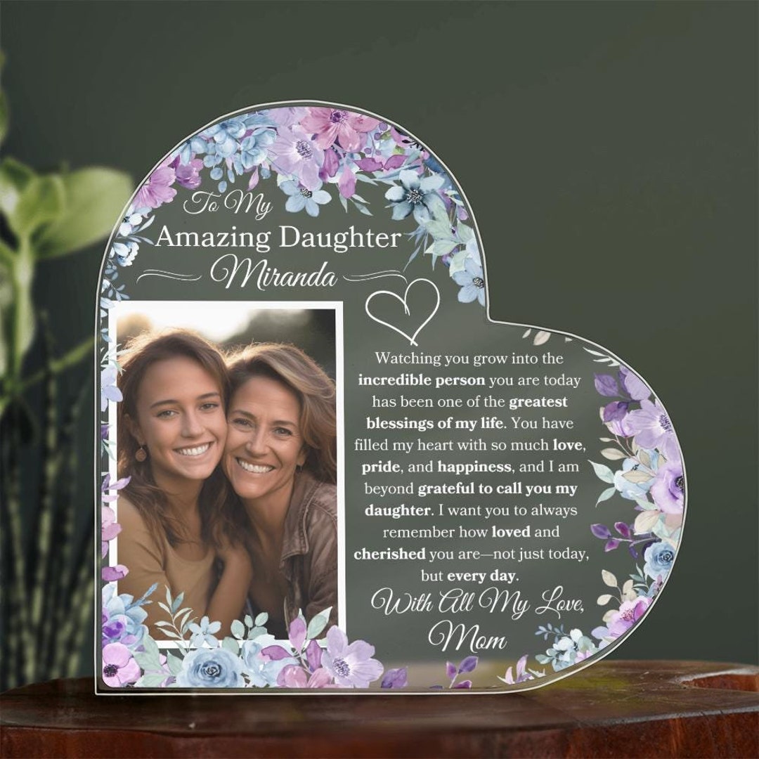 Daughter Personalized Plaque Gift From Mom to Daughter Gift for ...