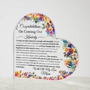 LGBTQ Coming Out Personalized Plaque Gift for Gay Pride Month Gift for ...