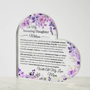 To My Daughter Personalized Plaque for Daughter Gift From Mom to ...
