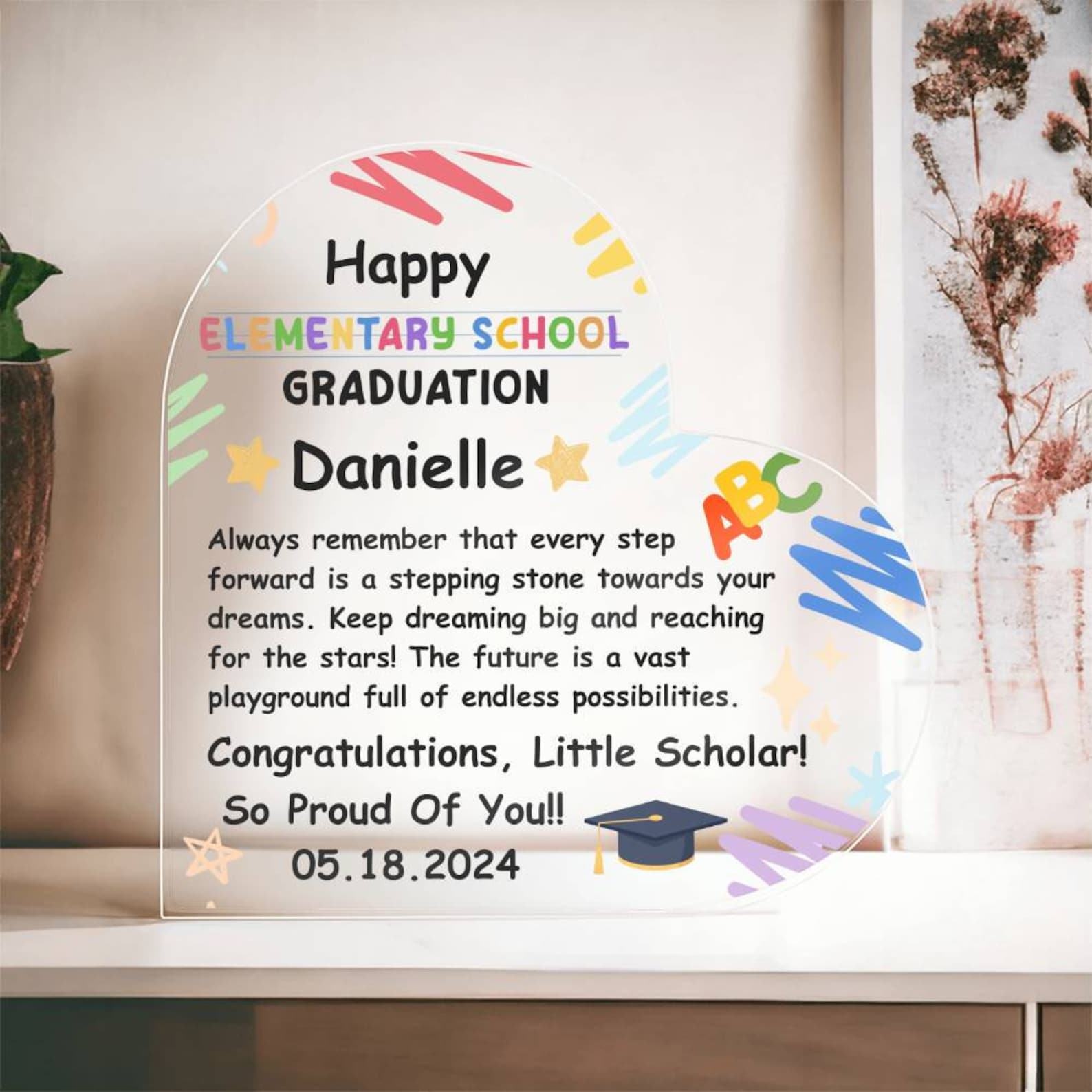Elementary School Graduation Personalized Plaque for 5th Grade Graduate ...