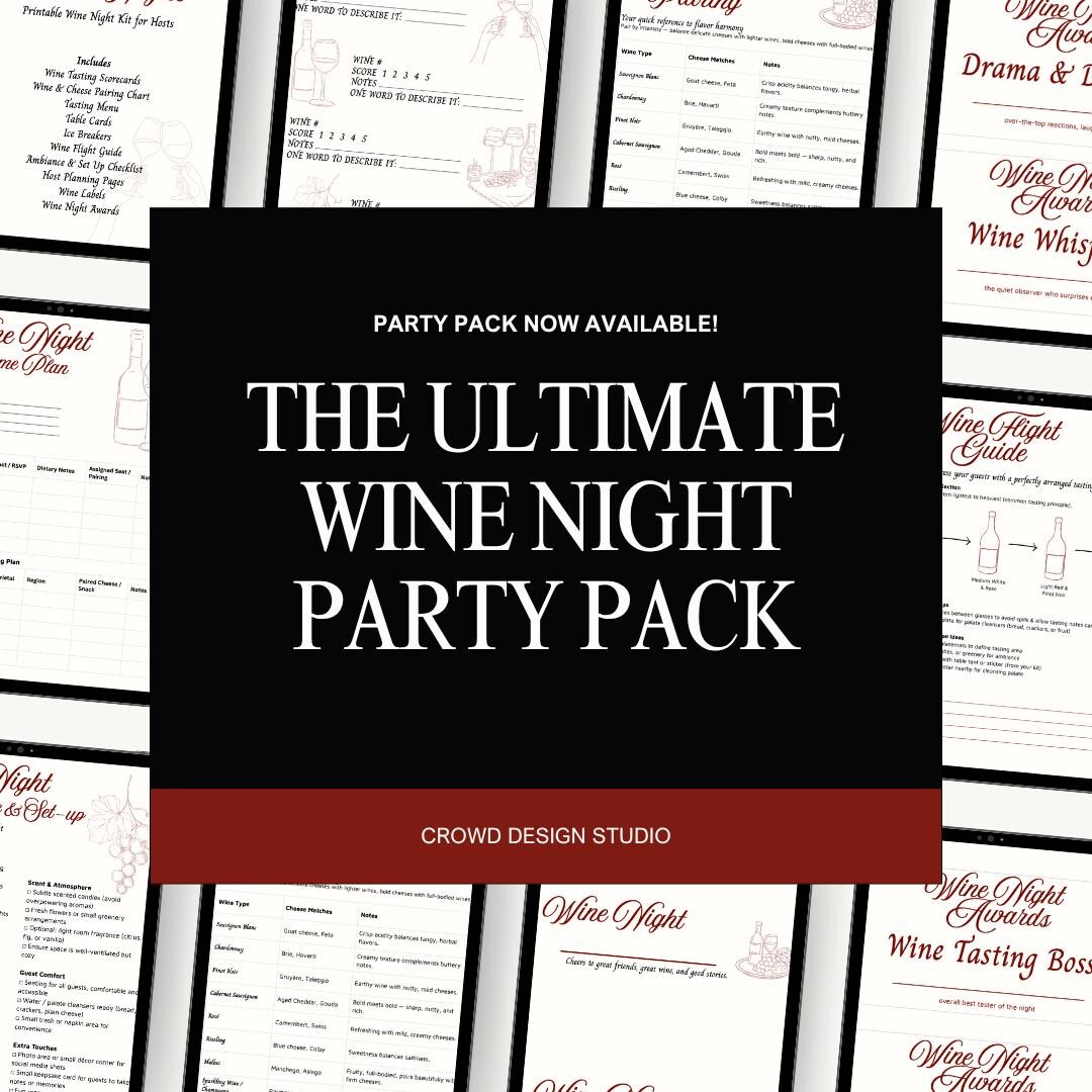 The Ultimate Wine Night Host Party Kit – Printable PDF, Scorecards ...