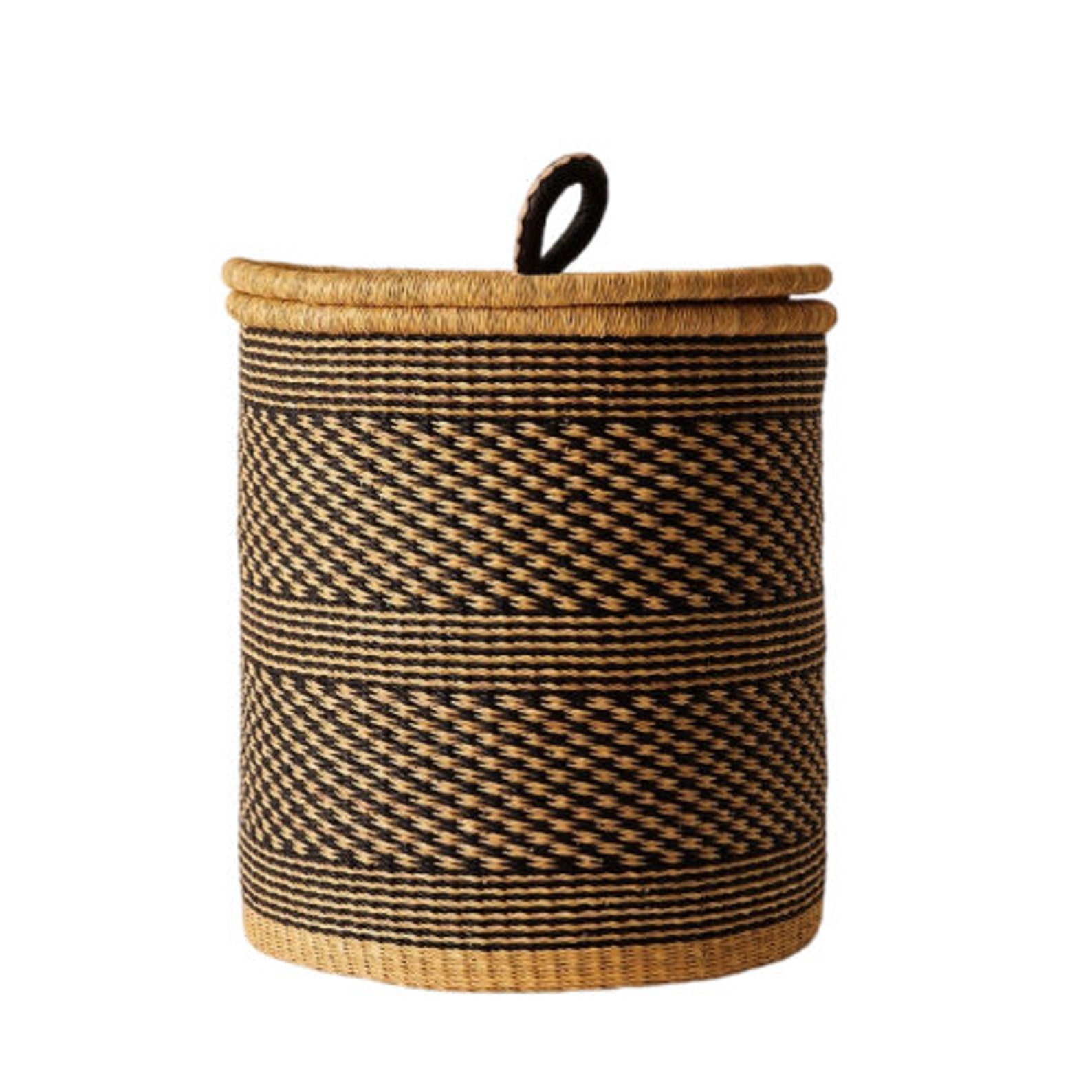 Lidded Laundry Basket Handwoven Laundry Basket With Lid Natural Bedding ...