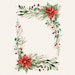 12 PNG Winter Floral Frame Clipart, Watercolor Christmas Frame Clipart ...