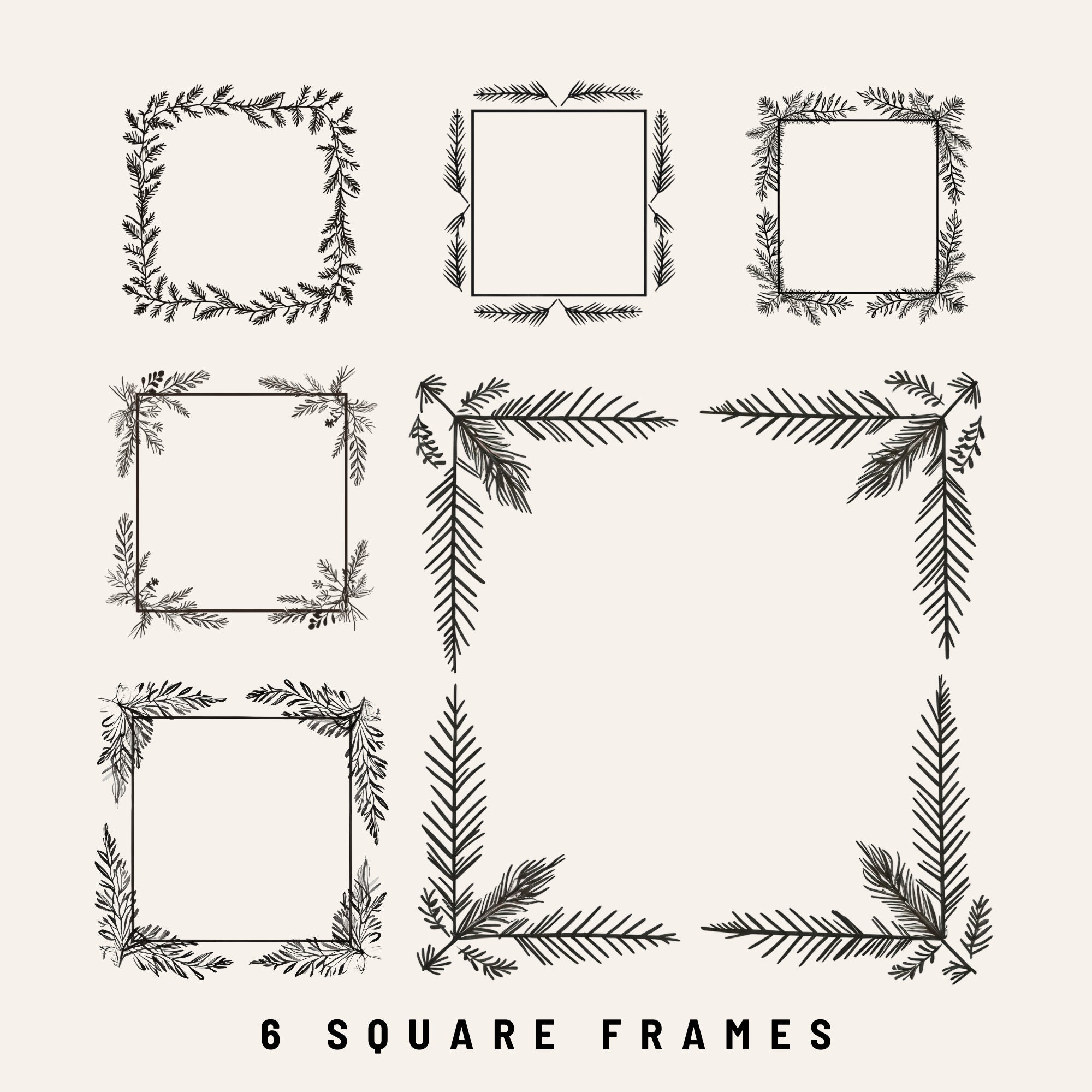 14 PNG Minimalistic Christmas Frame, Christmas Border Clipart ...