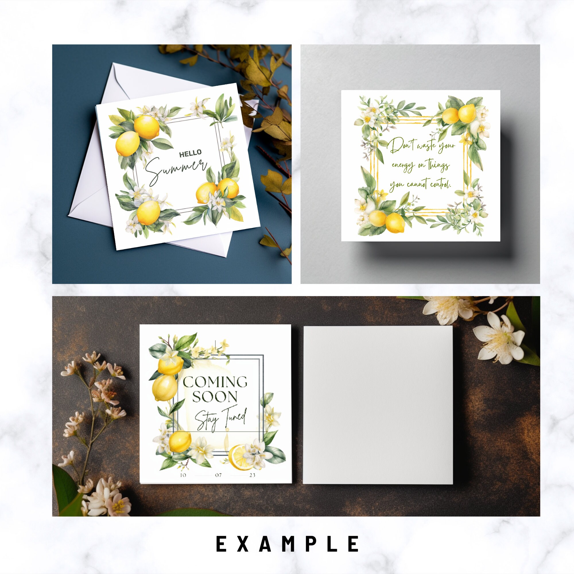 Watercolor Lemon Frames Png Lemon Clipart Bundle Watercolor Lemons ...