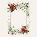 12 PNG Winter Floral Frame Clipart, Watercolor Christmas Frame Clipart ...