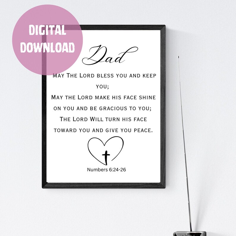 Numbers 6:24-26 Printable Bible Verse Wall Art Christian - Etsy
