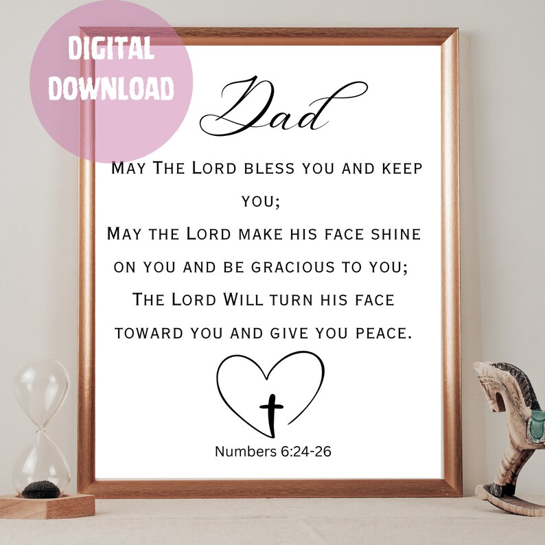 Numbers 6:24-26 Printable Bible Verse Wall Art Christian - Etsy