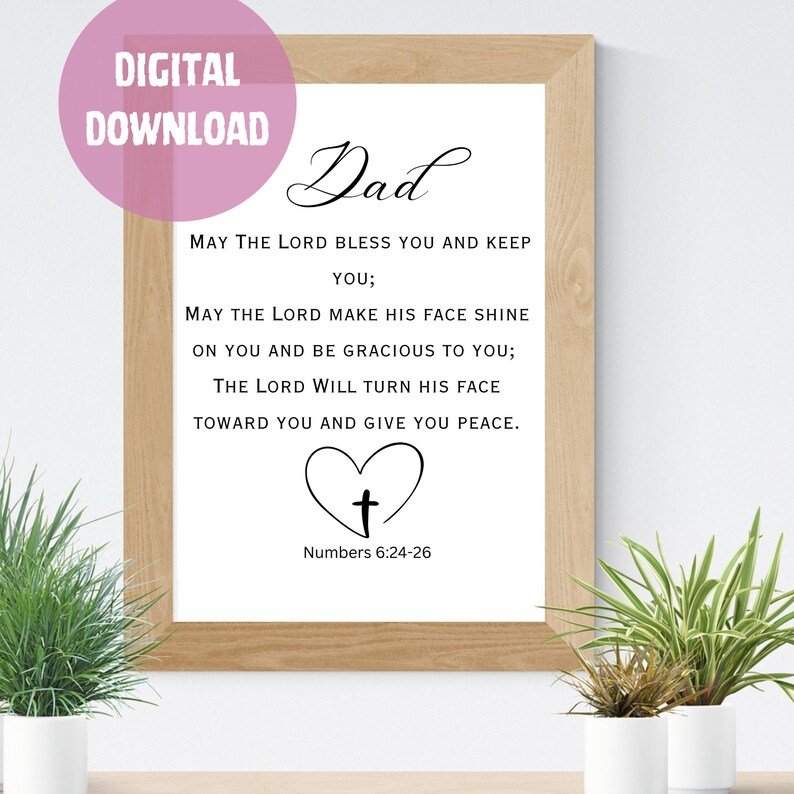 Numbers 6:24-26 Printable Bible Verse Wall Art Christian - Etsy