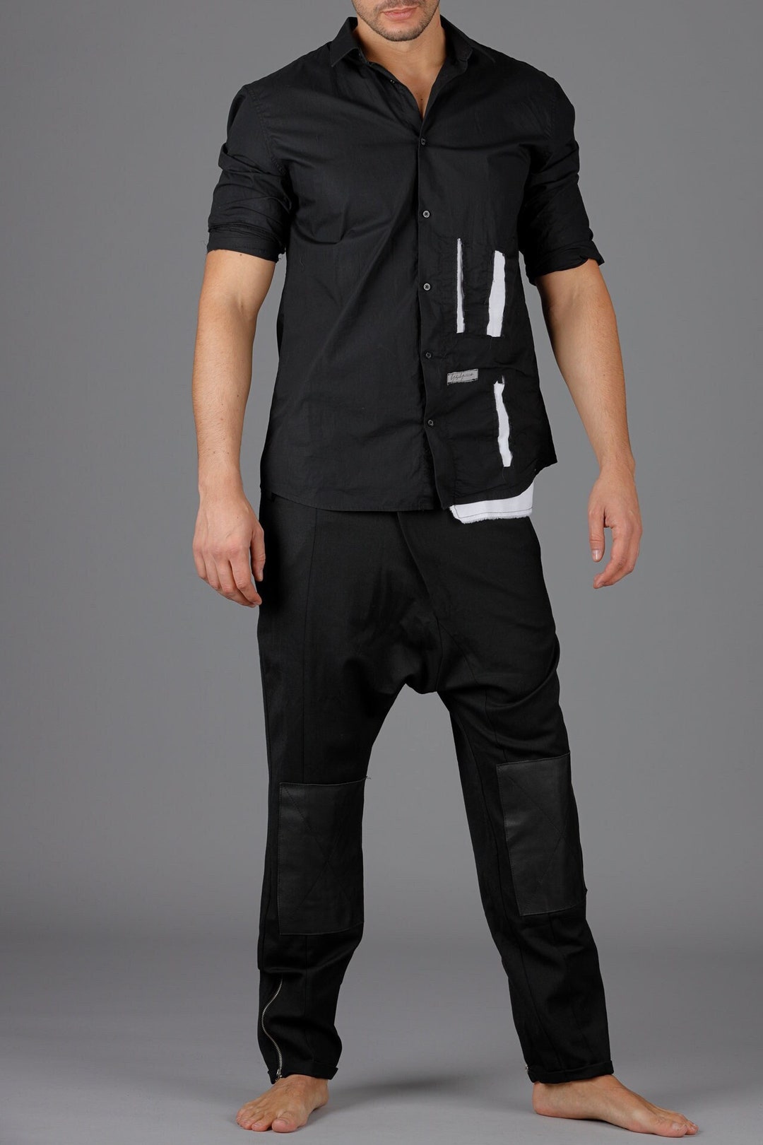 Designer Men's Pants, Black Pants, Men's Loose Trousers, Designer Pants ...