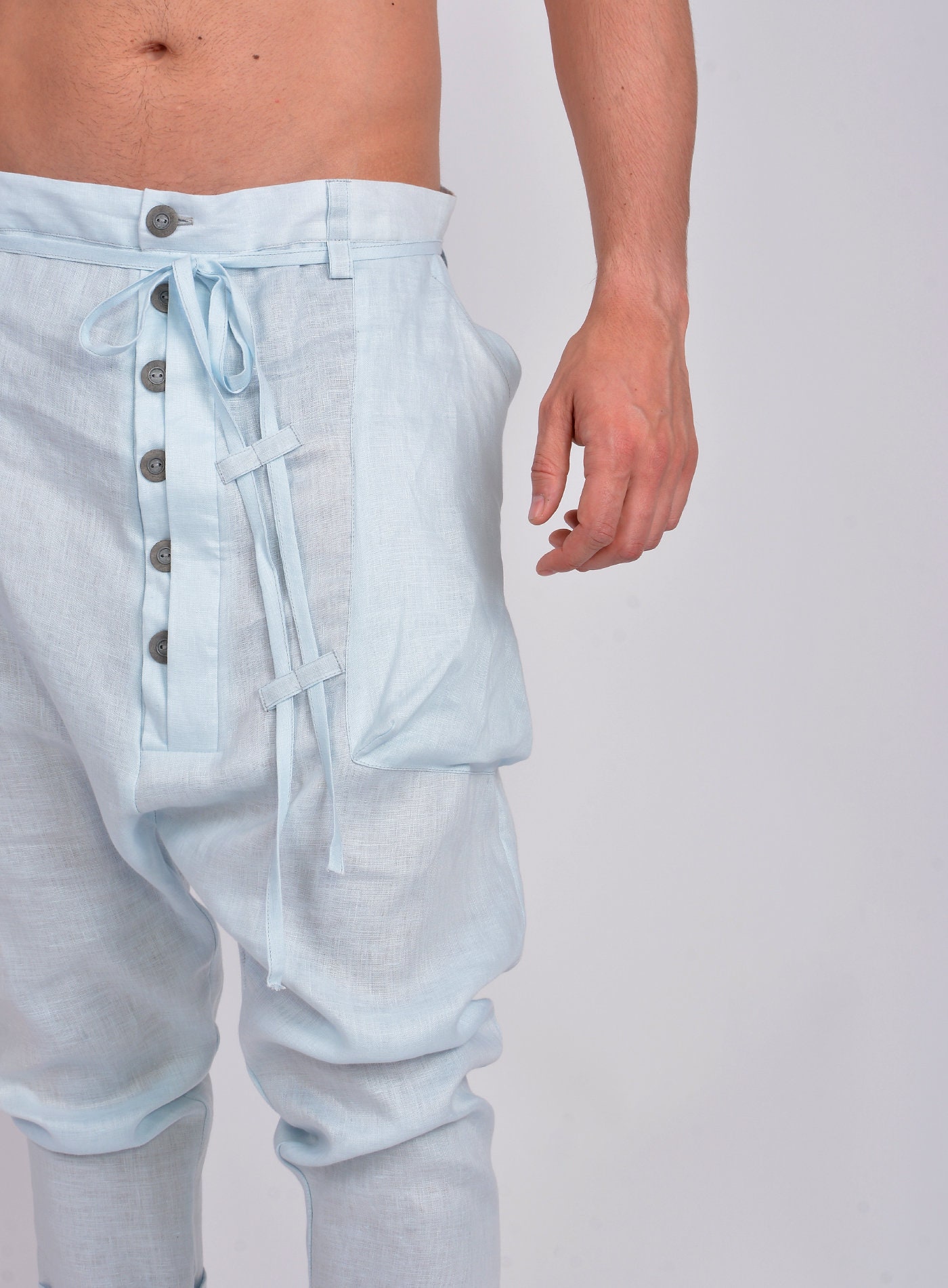 Men's Linen Costume Asymmetric Blazer Long Sleeves - Etsy