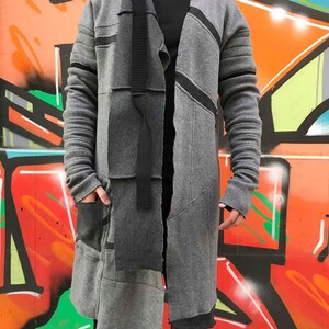 Two-sided Men’s Coat, Men Cardigan, Handmade Men's Coat, Long Sleeve ...