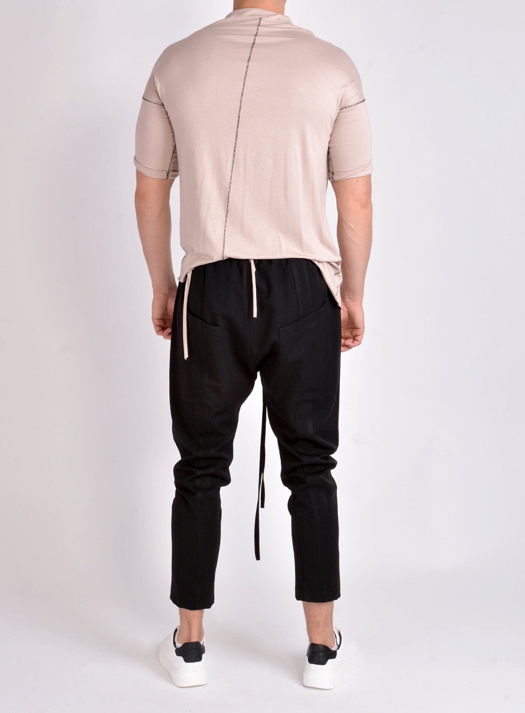 Designer Men's Pants, Black Pants, Men's Loose Trousers, Designer Pants ...