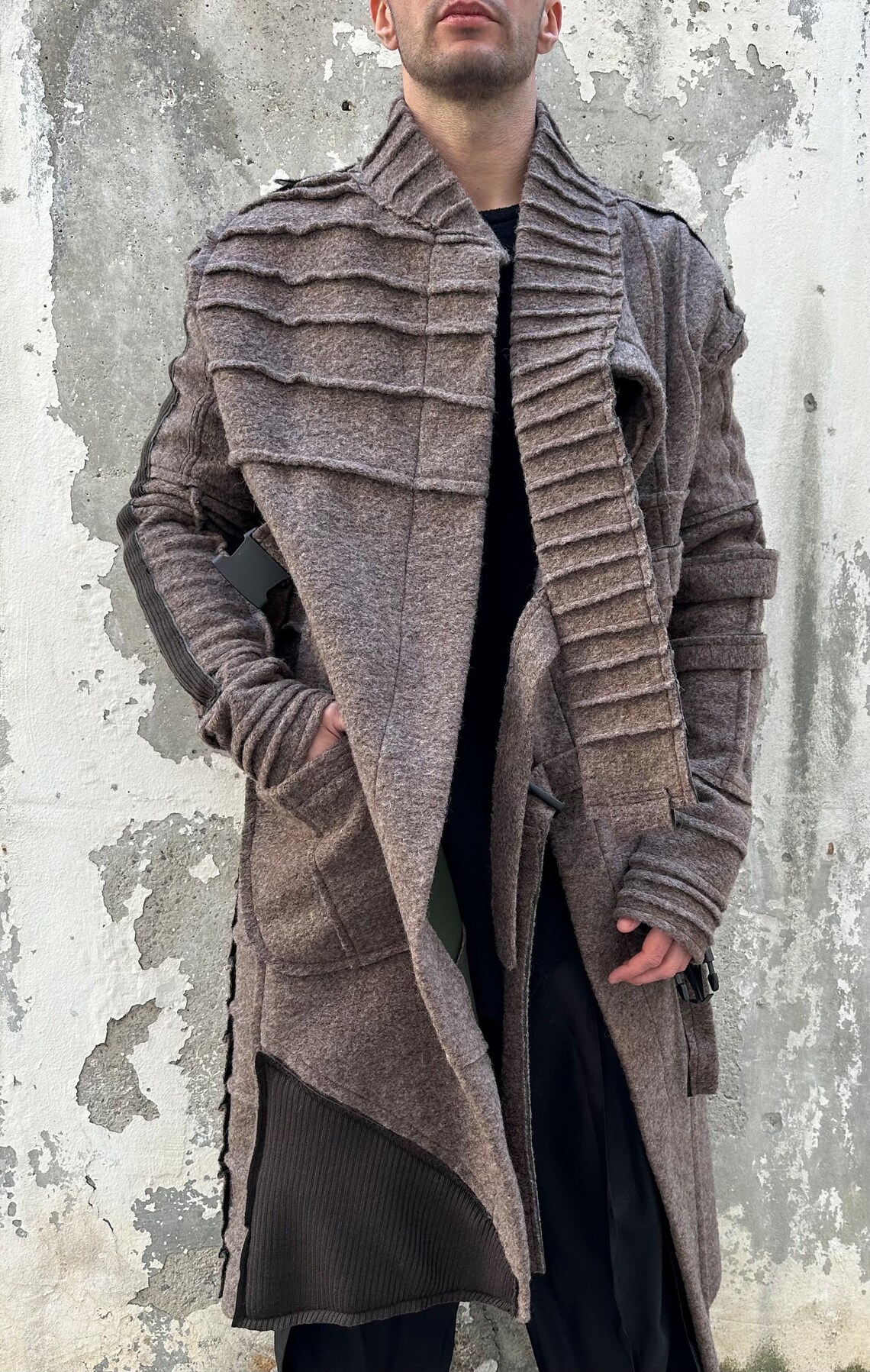 Mens Coat, Men Cardigan, Handmade Men's Coat, Long Sleeve Coat, Mens ...