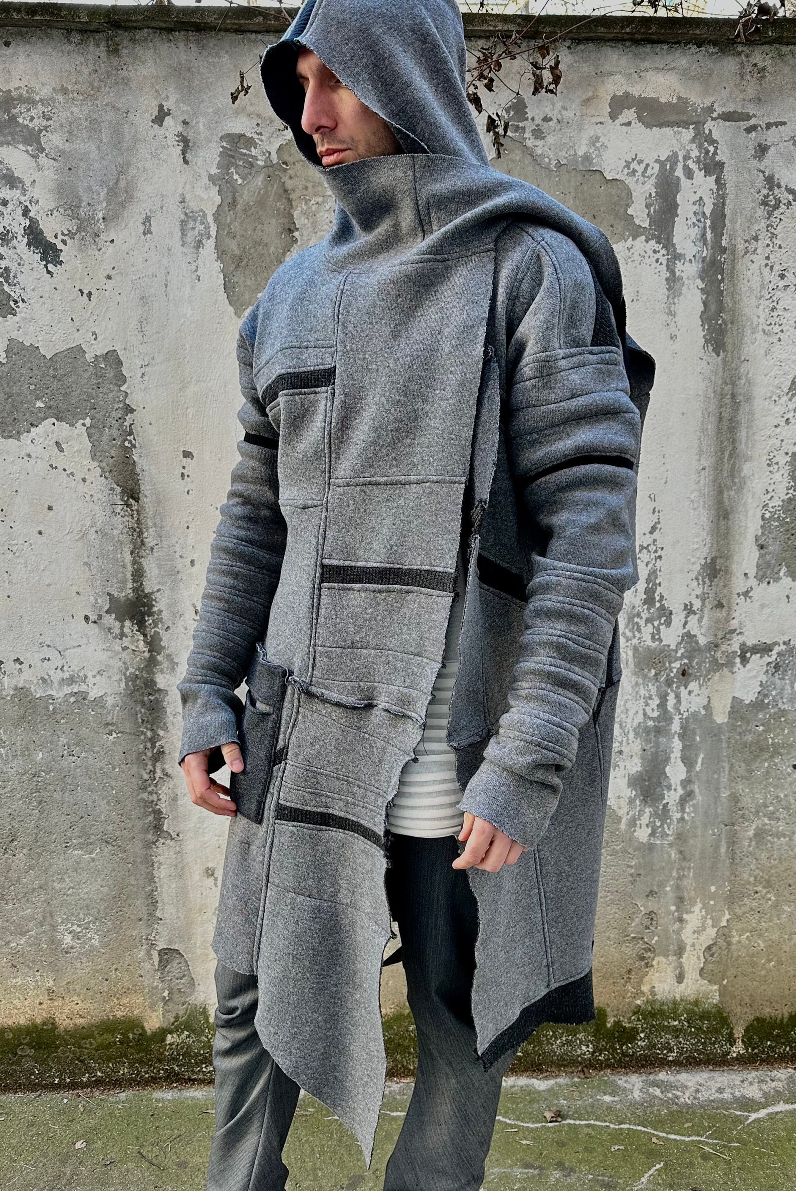 Mens Coat, Men Cardigan, Handmade Men's Coat, Long Sleeve Coat, Mens ...
