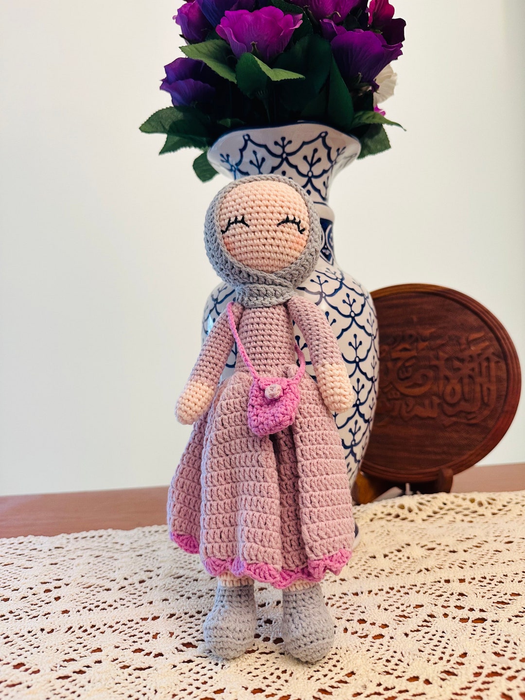 LIMITED EDITION 1 LEFT! Islam Light Purple Dress Muslim Hijab Crochet ...