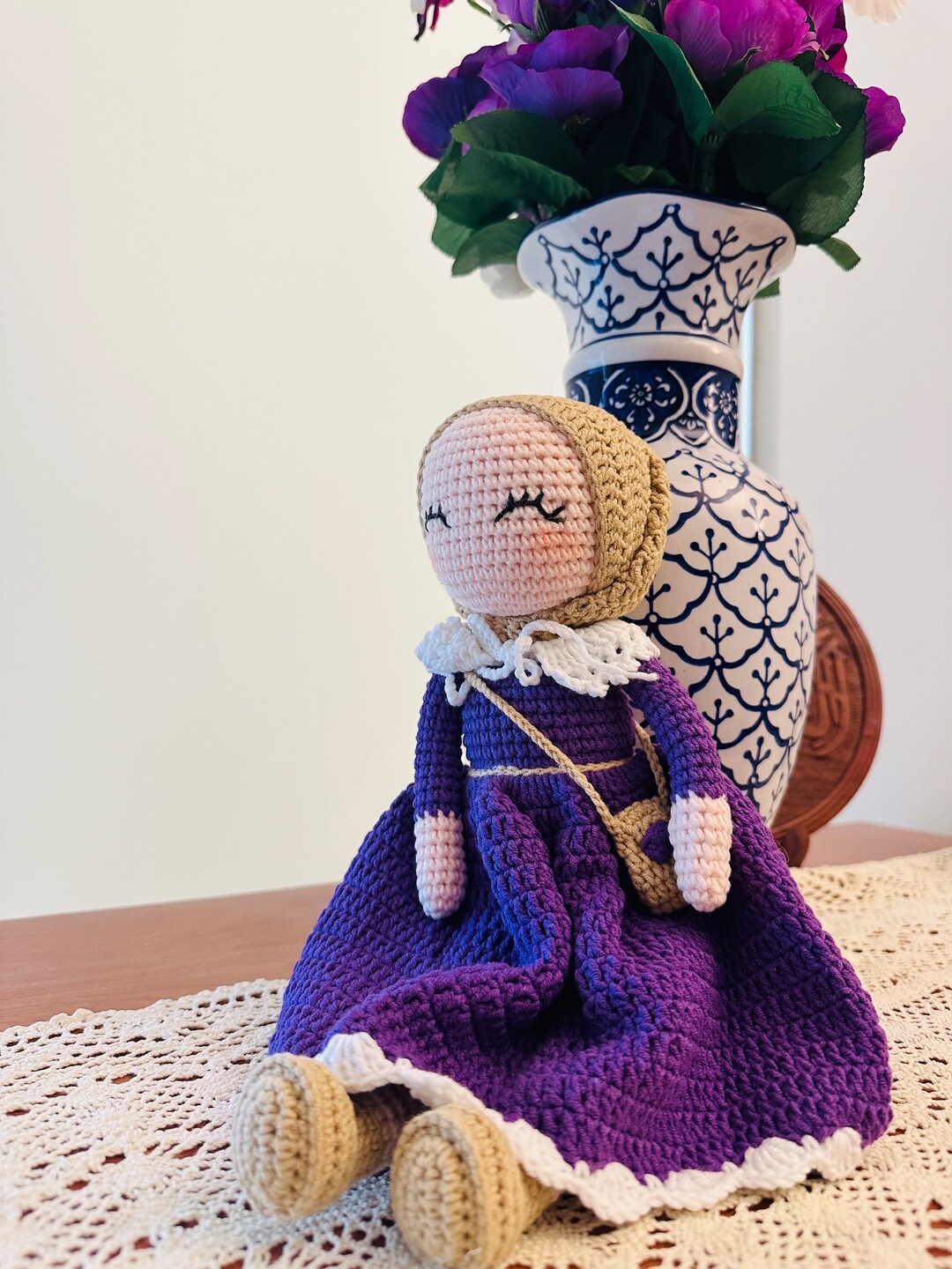 LIMITED EDITION 1 LEFT! Islam Deep Purple Dress Muslim Hijab Crochet ...