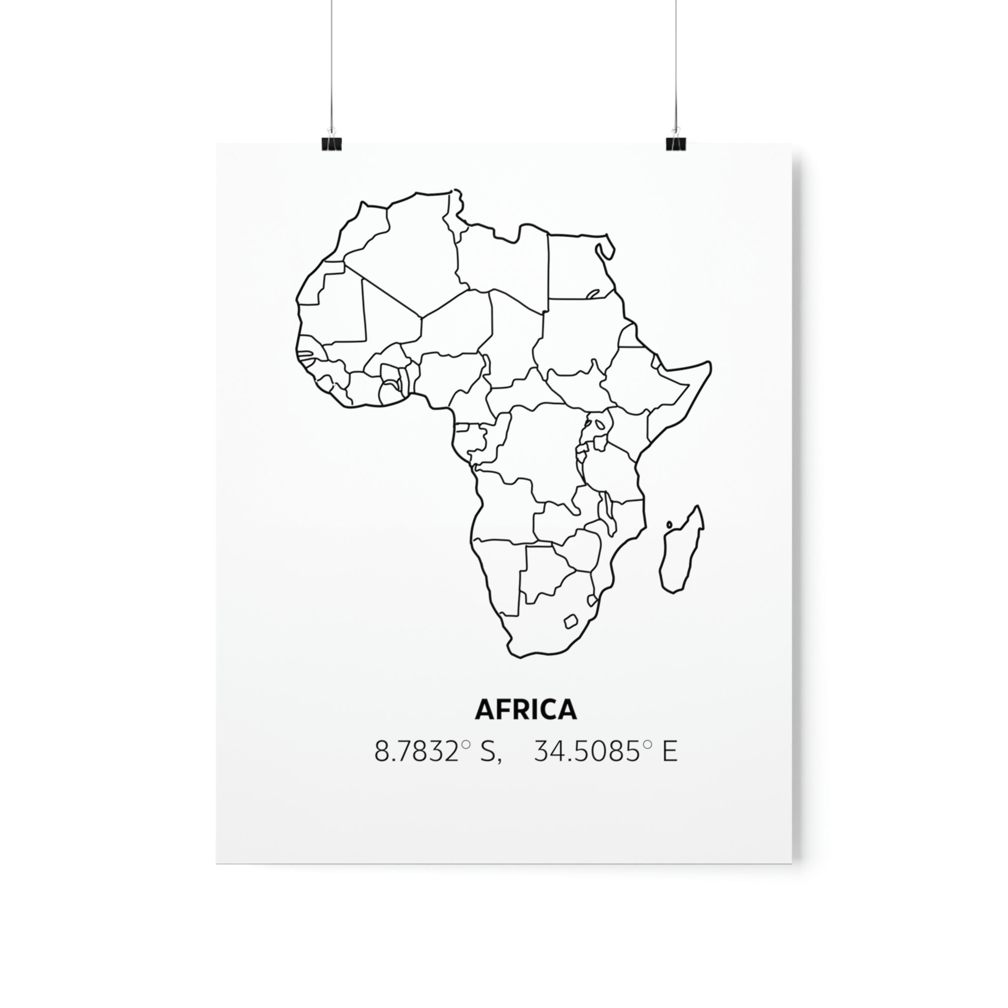 Africa Map Print Poster Canvas | Map of Africa Print Poster Canvas - Etsy
