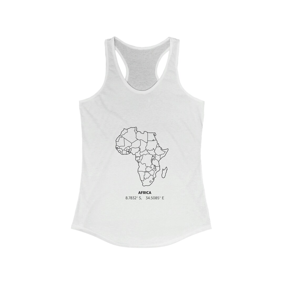 Map of Africa Racerback Tank, African Tank Top, Chic African Tank ...