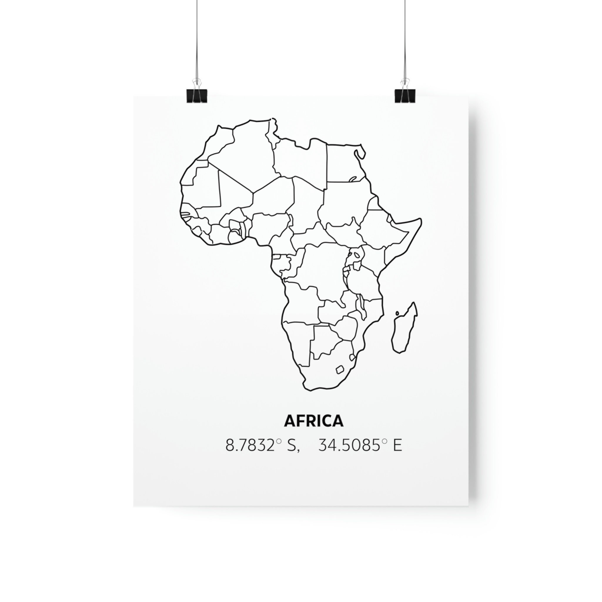 Africa Map Print Poster Canvas | Map of Africa Print Poster Canvas - Etsy
