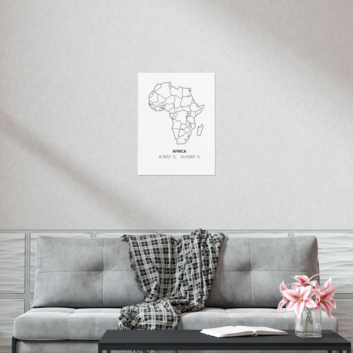 Africa Map Print Poster Canvas Map of Africa Print Poster Canvas - Etsy