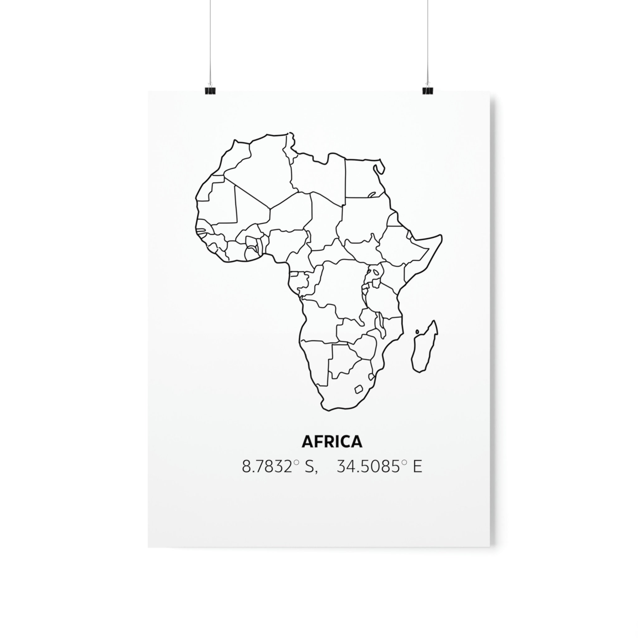 Africa Map Print Poster Canvas | Map of Africa Print Poster Canvas - Etsy