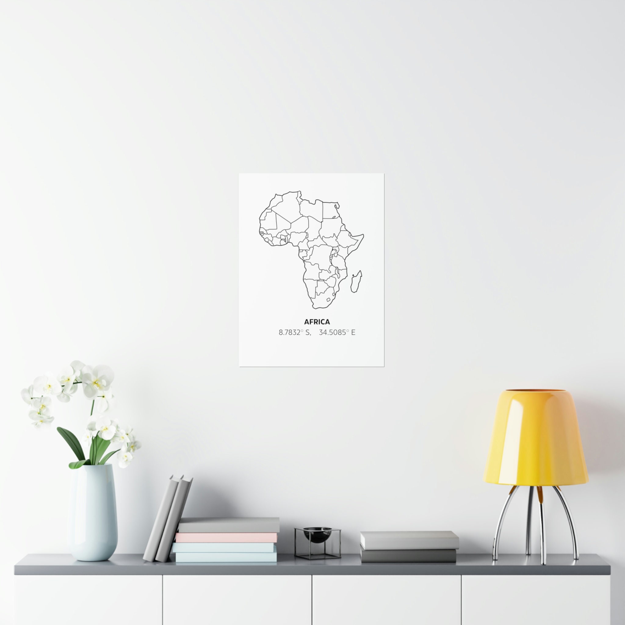 Africa Map Print Poster Canvas | Map of Africa Print Poster Canvas - Etsy