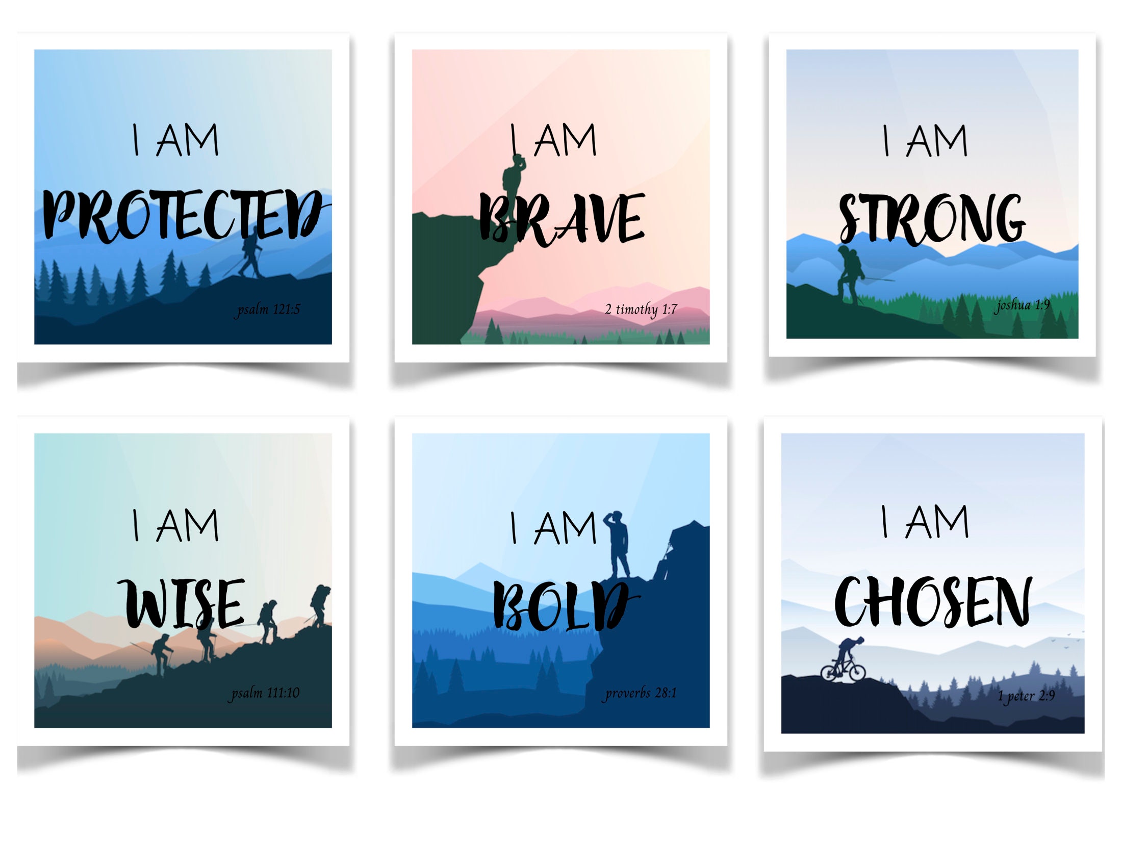 Biblical Affirmation, Bible Verse Wall Art, Sunday School Decor ...