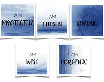 Biblical Affirmation, Bible Verse Wall Art, Sunday School Decor ...