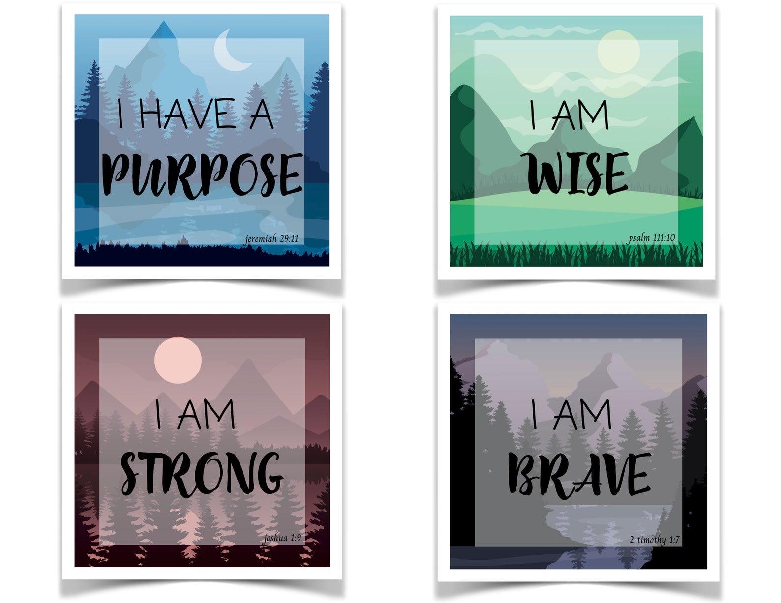 Biblical Affirmation, Bible Verse Wall Art, Sunday School Decor ...