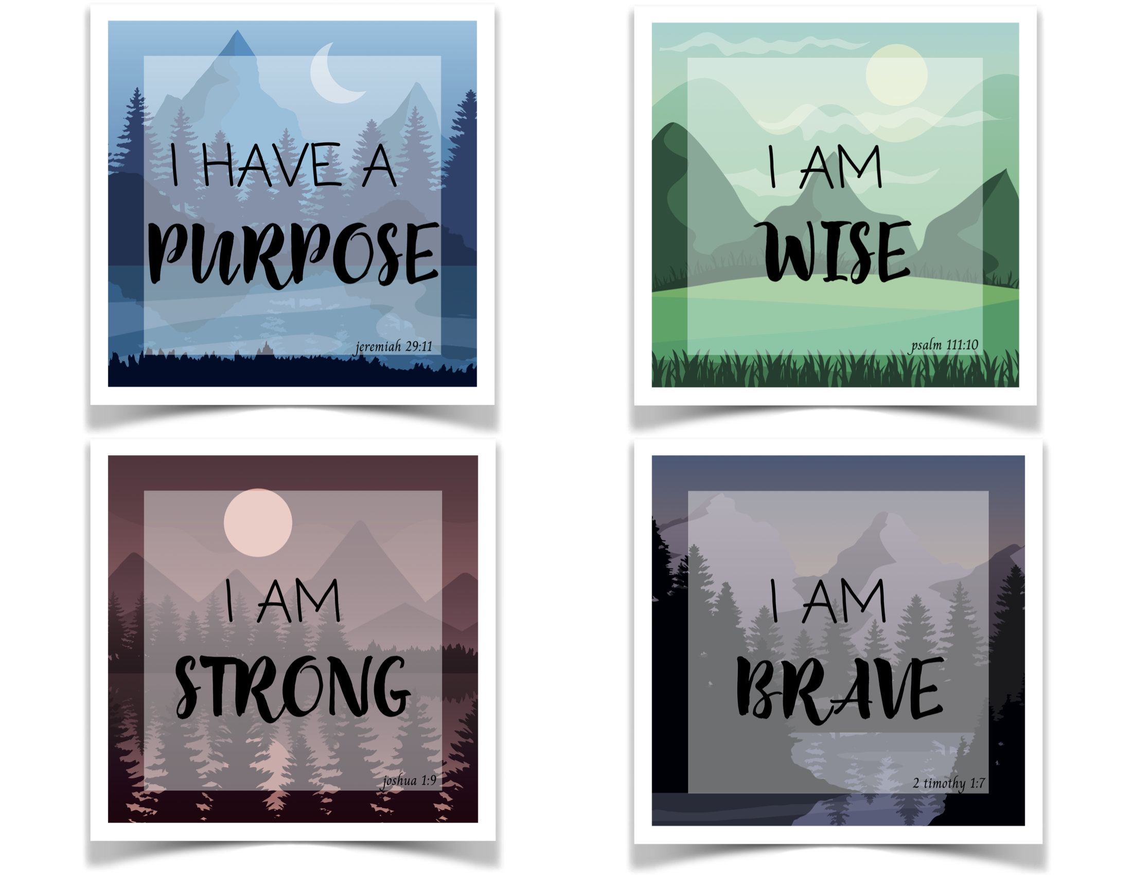 Biblical Affirmation, Bible Verse Wall Art, Sunday School Decor ...