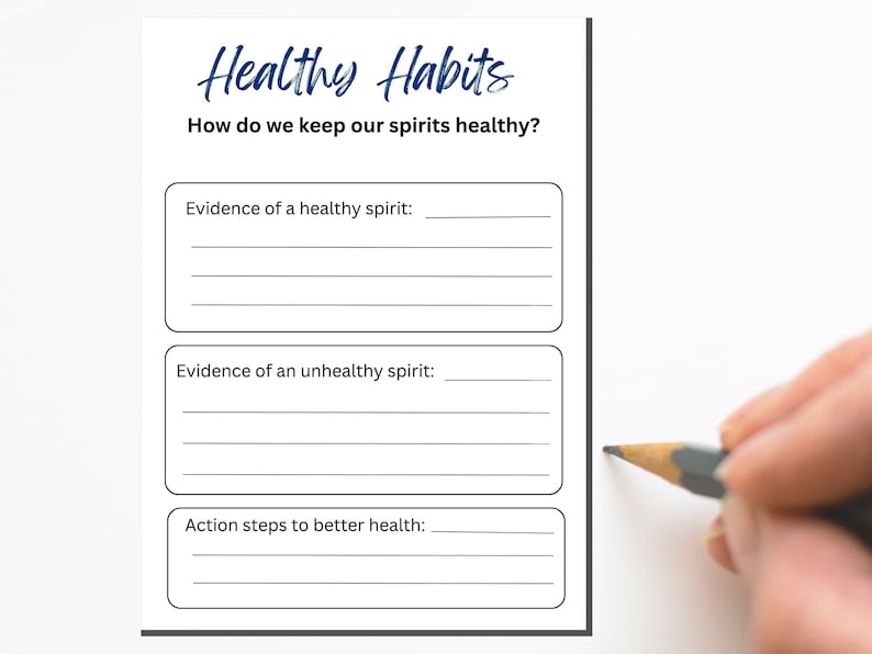 Healthy Habits Workbook Printable - Etsy