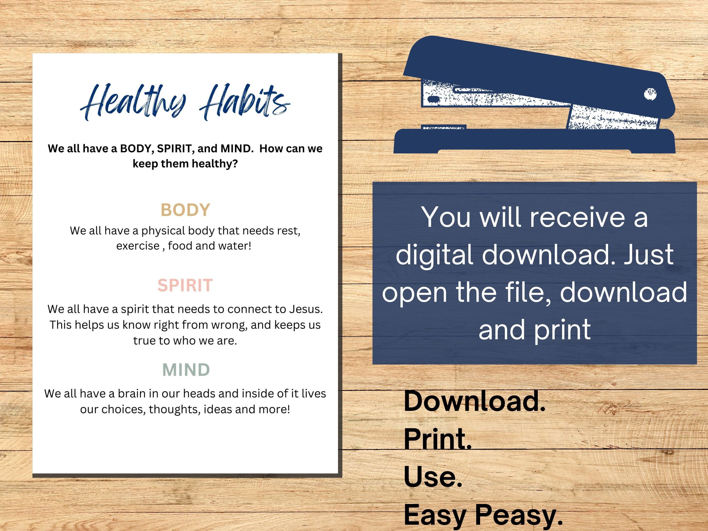 Healthy Habits Workbook Printable - Etsy