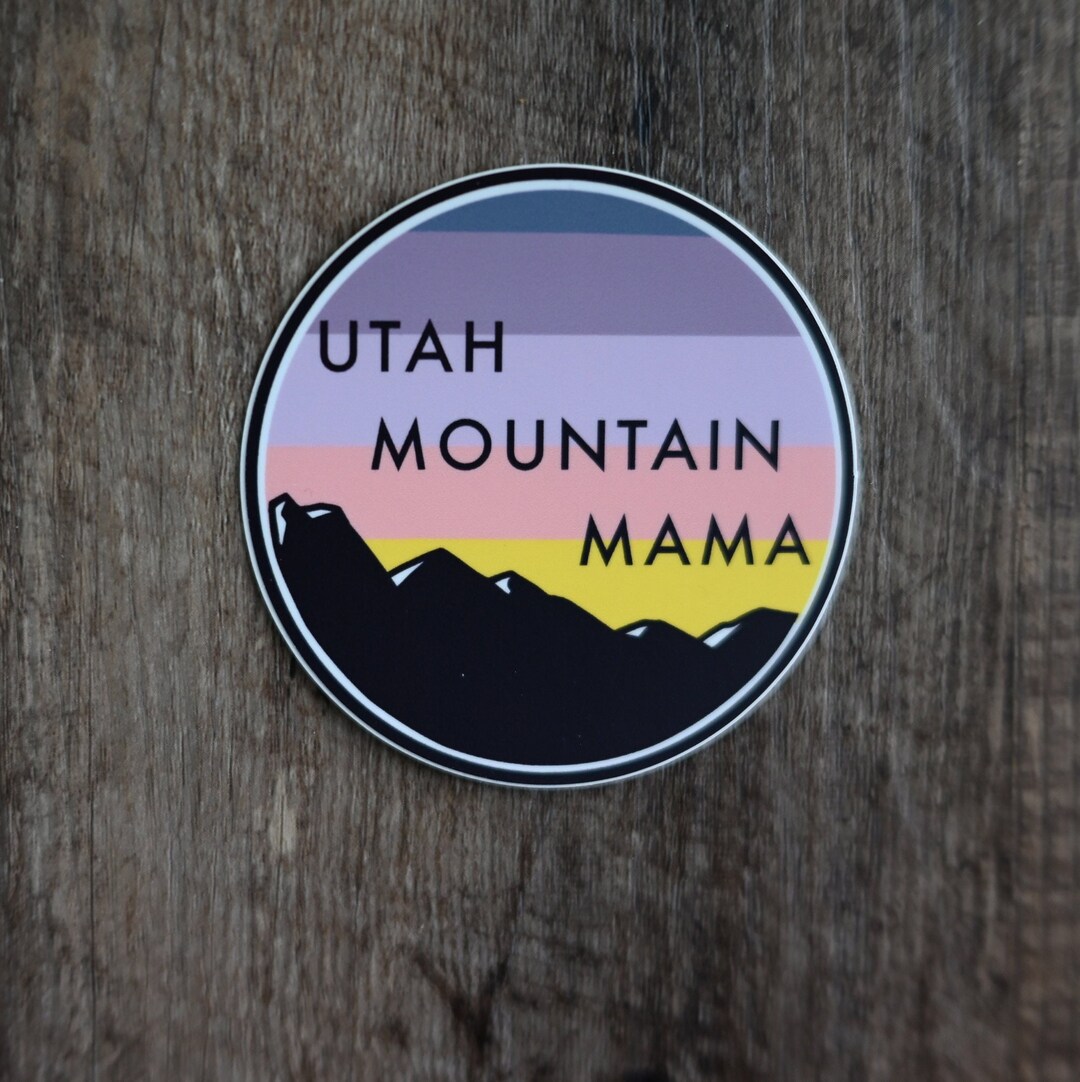 Utah Mountain Mama Logo Sticker - Etsy
