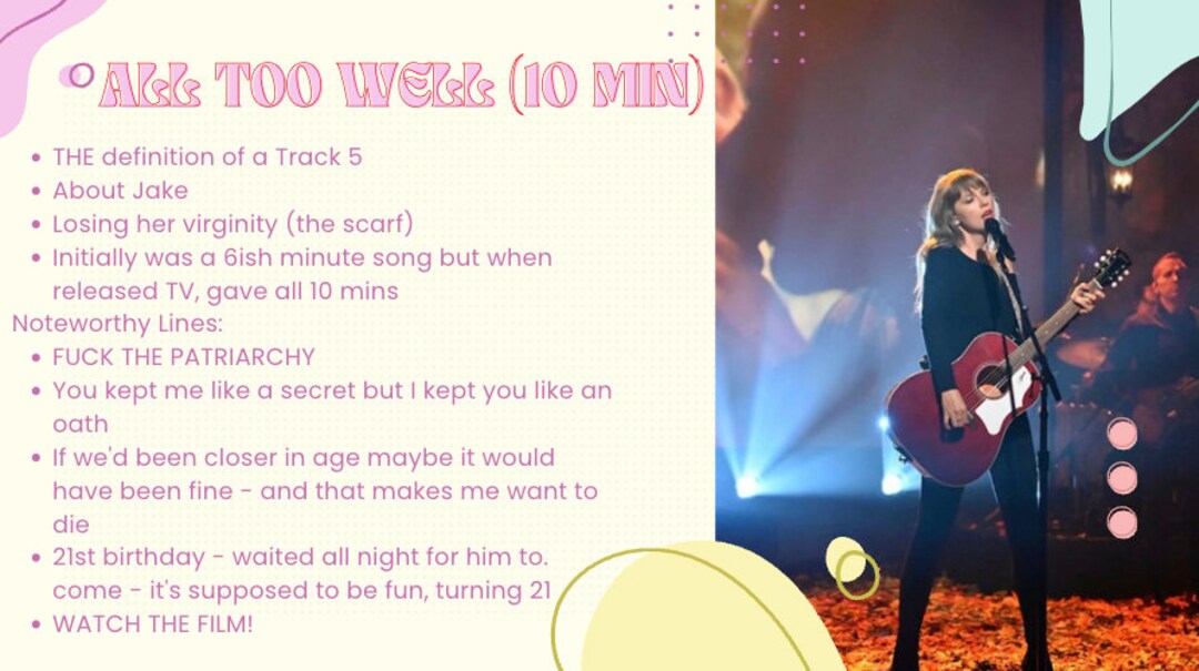 Taylor Swift Eras Tour Presentation - Etsy