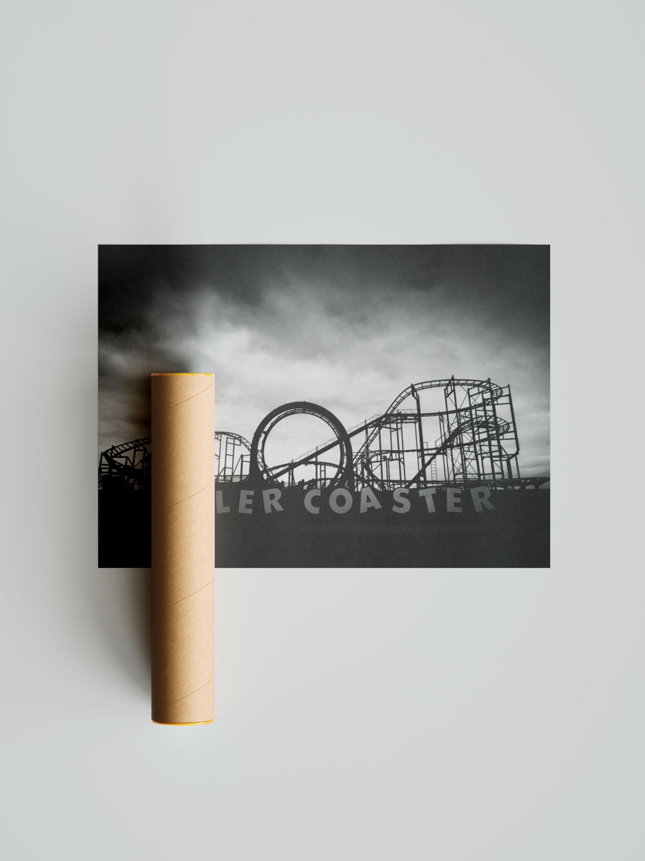Roller Coaster Poster, Roller Coaster Ride Wall Art, Mural Home Wall ...