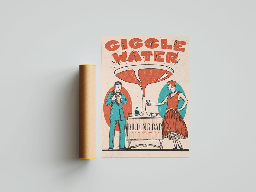 Giggle Water Print, Bar Cart Decor, Alcohol Art, Martini Wall Art, Bar ...