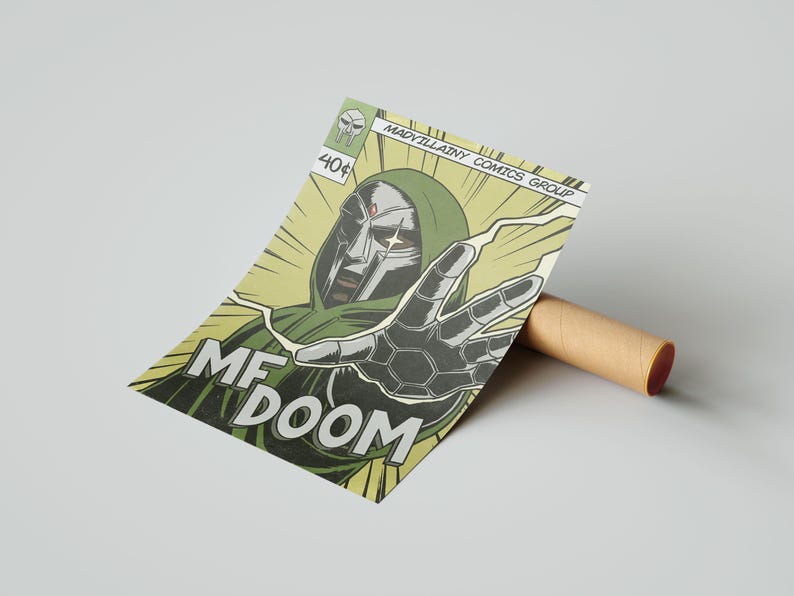 MF Doom Poster, MF Doom Mm Food and Madvillainy Album, Mf Doom Print ...