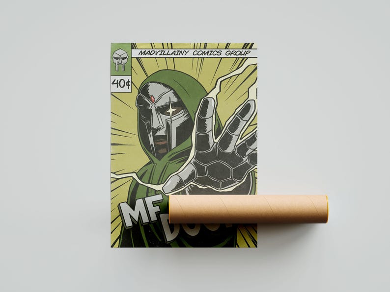 MF Doom Poster, MF Doom Mm Food and Madvillainy Album, Mf Doom Print ...