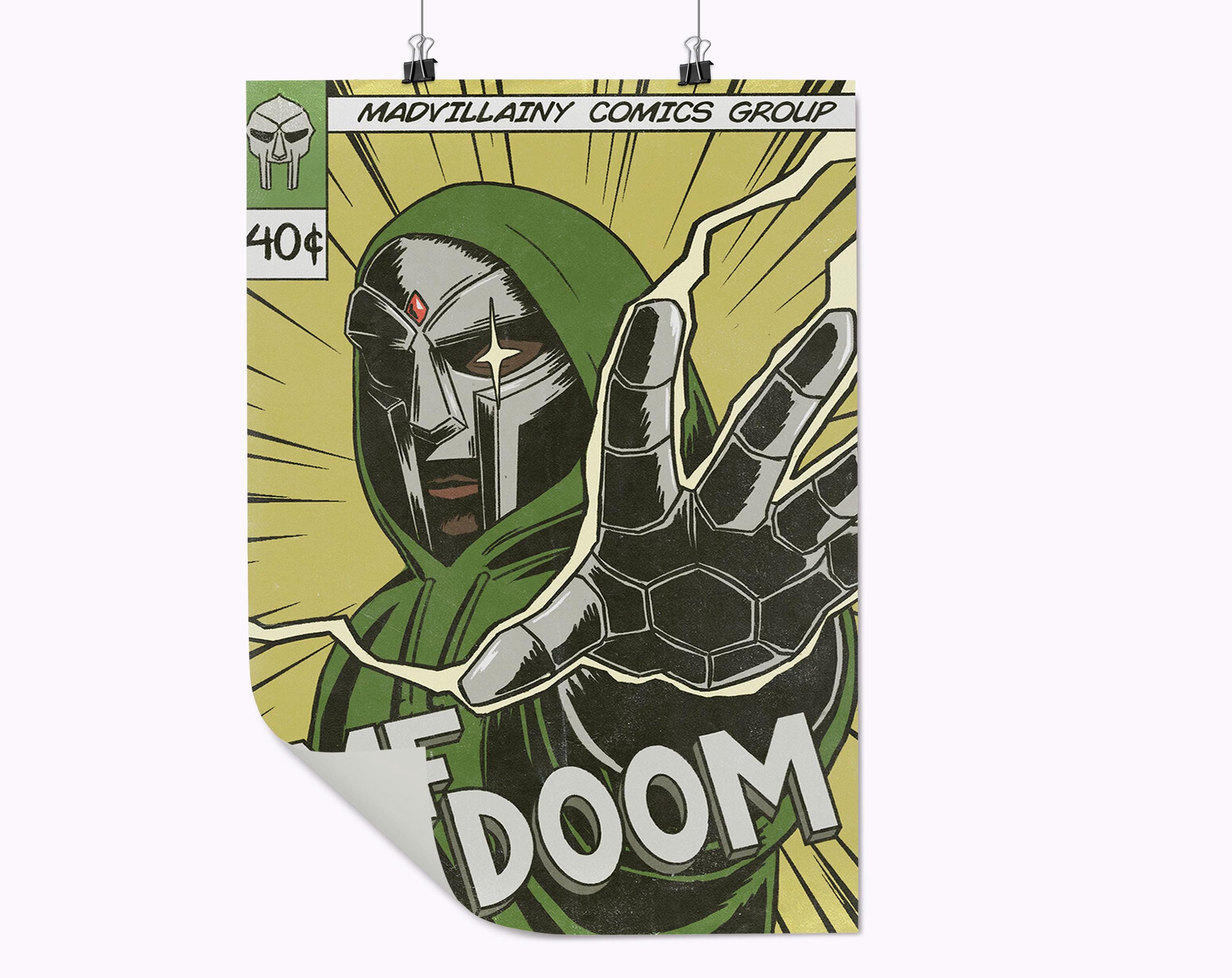 MF Doom Poster, MF Doom Mm Food and Madvillainy Album, Mf Doom Print ...