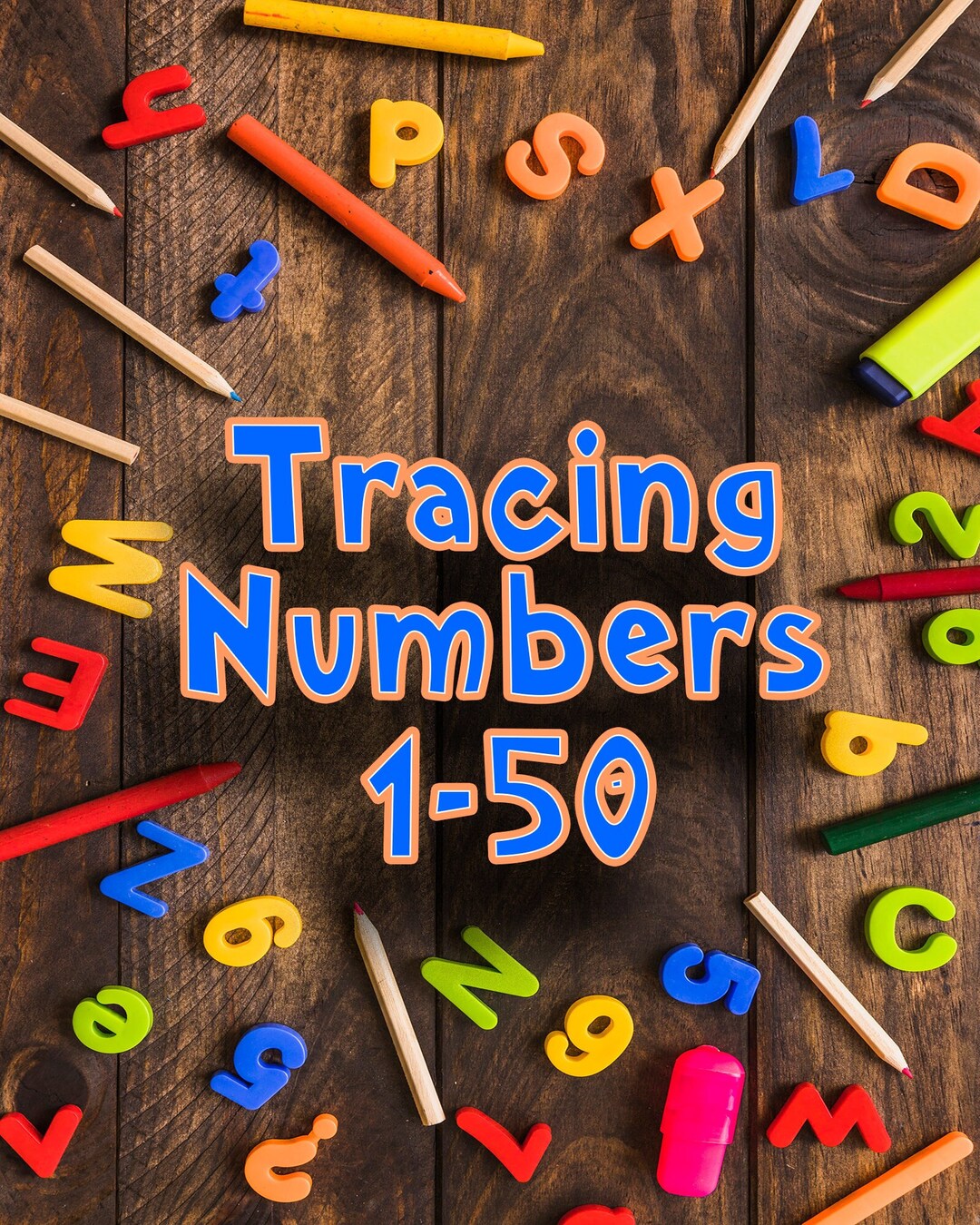 Number Tracing Worksheet 1-50 - Etsy