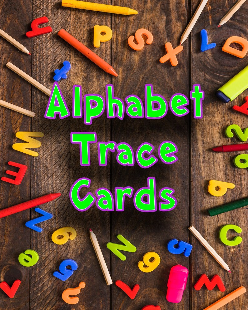Alphabet Trace Cards - Etsy