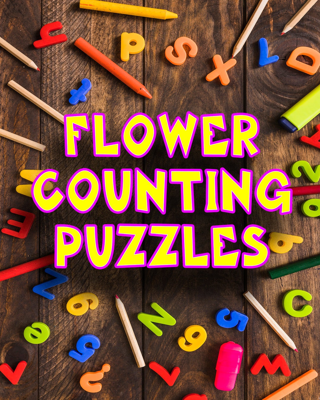 Flower Counting Puzzles - Etsy