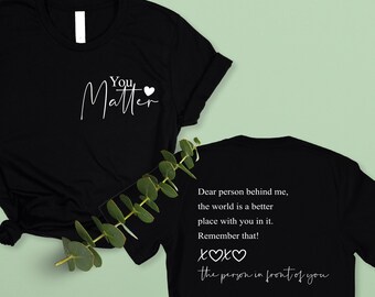 You Matter Front and Back Hoodie, Inspirational Hoodie, Aesthetic Be ...