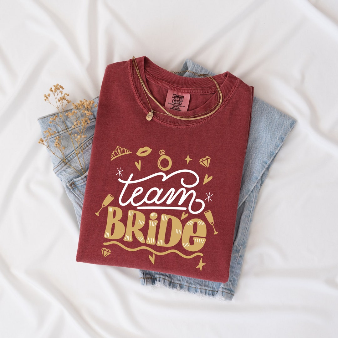 Glitter Team Bride T-shirt, Bachelorette Team Gold Shirt ,bridal Party ...