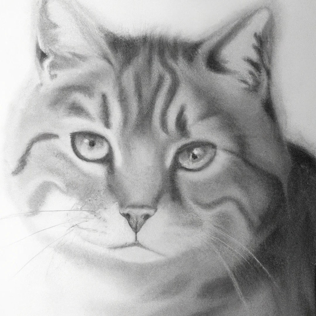 Cat Pencil Realistic Drawing - Etsy