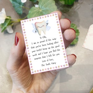 Printable Mini Tooth Fairy Set Pink With Envelope, Receipt and Fairy ...