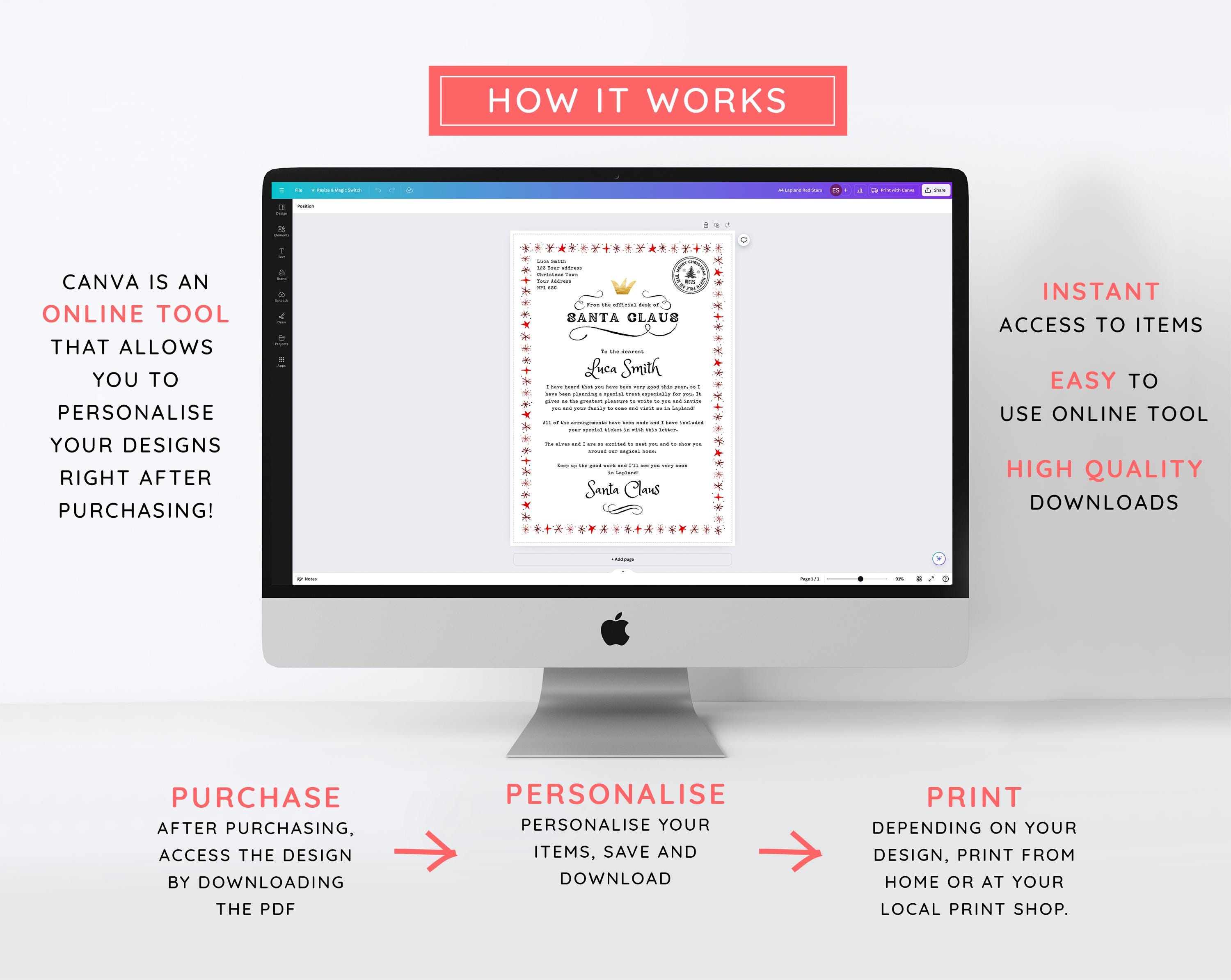Canva, Lapland Ticket, Lapland Letter From Santa, North Pole Mail ...