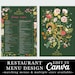 Restaurant Menu Design, Greenery Menu, Foliage, Floral Restaurant Menu ...
